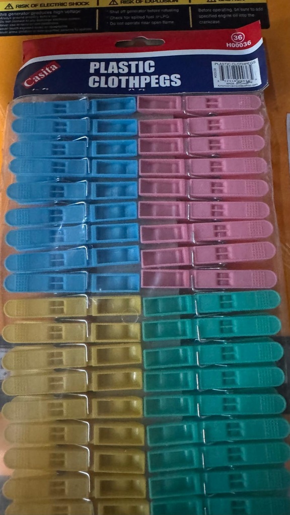 CLOTHES PEG PLASTIC 36PK/60 | PJ DISTRIBUTORS