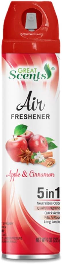 GREAT SCENTS AIR FRESH APPLE CINNAMON 9oz /12 | PJ DISTRIBUTORS