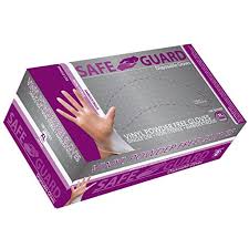 SAFE GUARD GLOVES VINYL (powder free) XLarge 100PK/50 | PJ DISTRIBUTORS