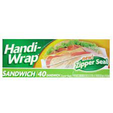 HANDI-WRAP SANDWICH BAGS ZIPPER S. 40ct /12 | PJ DISTRIBUTORS