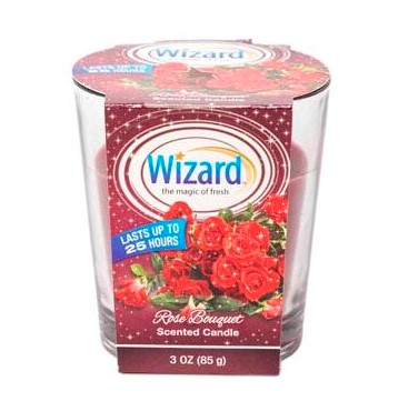 WIZARD CANDLES ROSE BOUQUET 3oz /12 | PJ DISTRIBUTORS