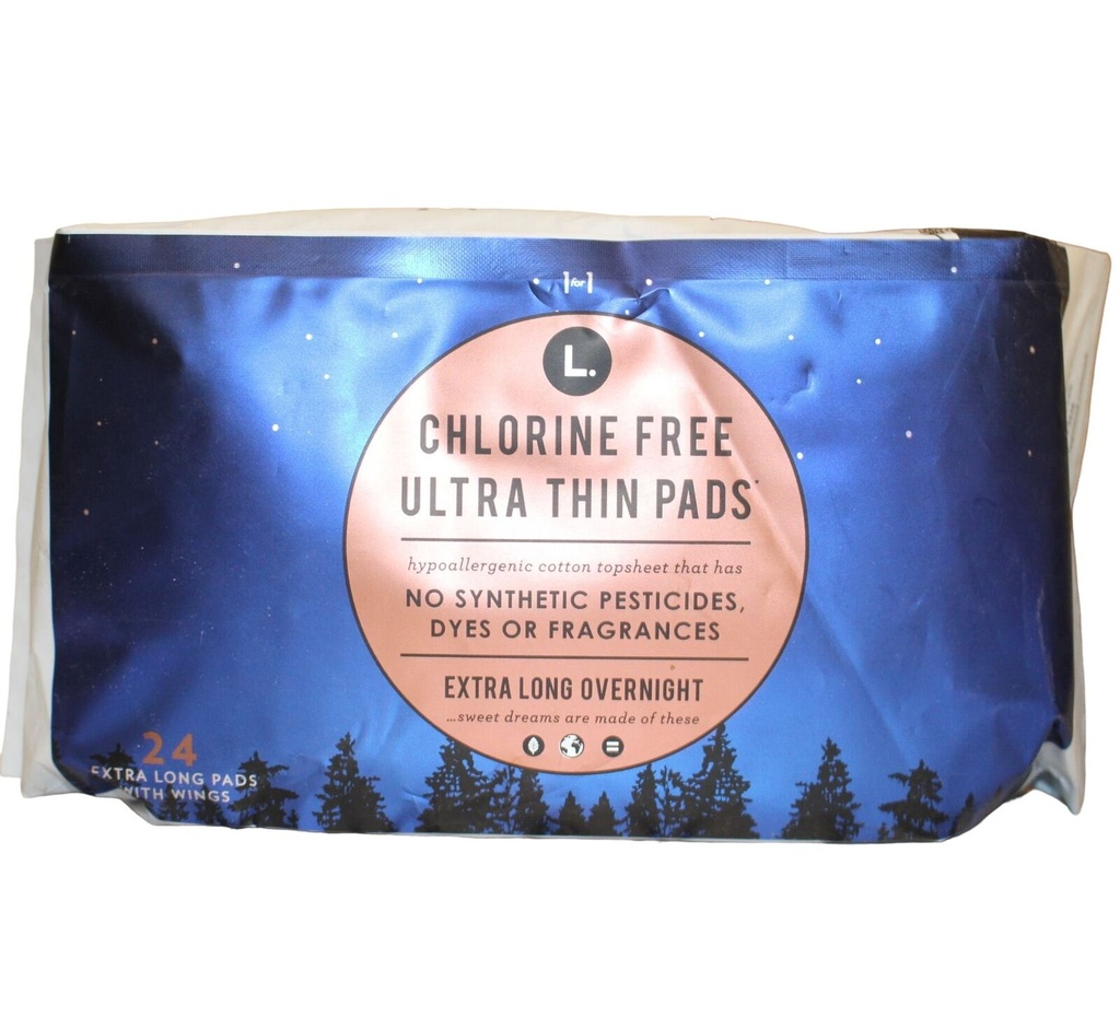L ULTRA THIN OVERNIGHT PADS XTRA LONG 24pk /12 | PJ DISTRIBUTORS