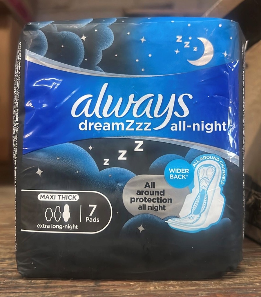 ALWAYS DREAMZZ XTRA LONG NIGHT 7CT (BLUE) /16 | PJ DISTRIBUTORS