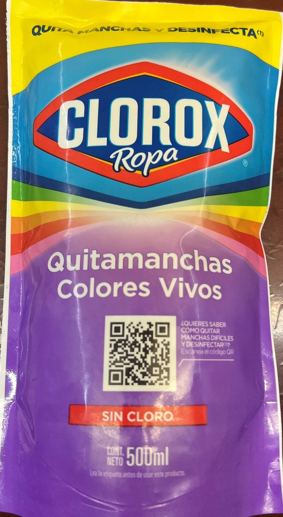 CLOROX ROPA COLOR 500 ml REFILL BAG /16 | PJ DISTRIBUTORS