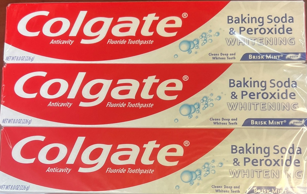 COLGATE T/PASTE Baking Soda & Peroxide 8.0oz /24 | PJ DISTRIBUTORS
