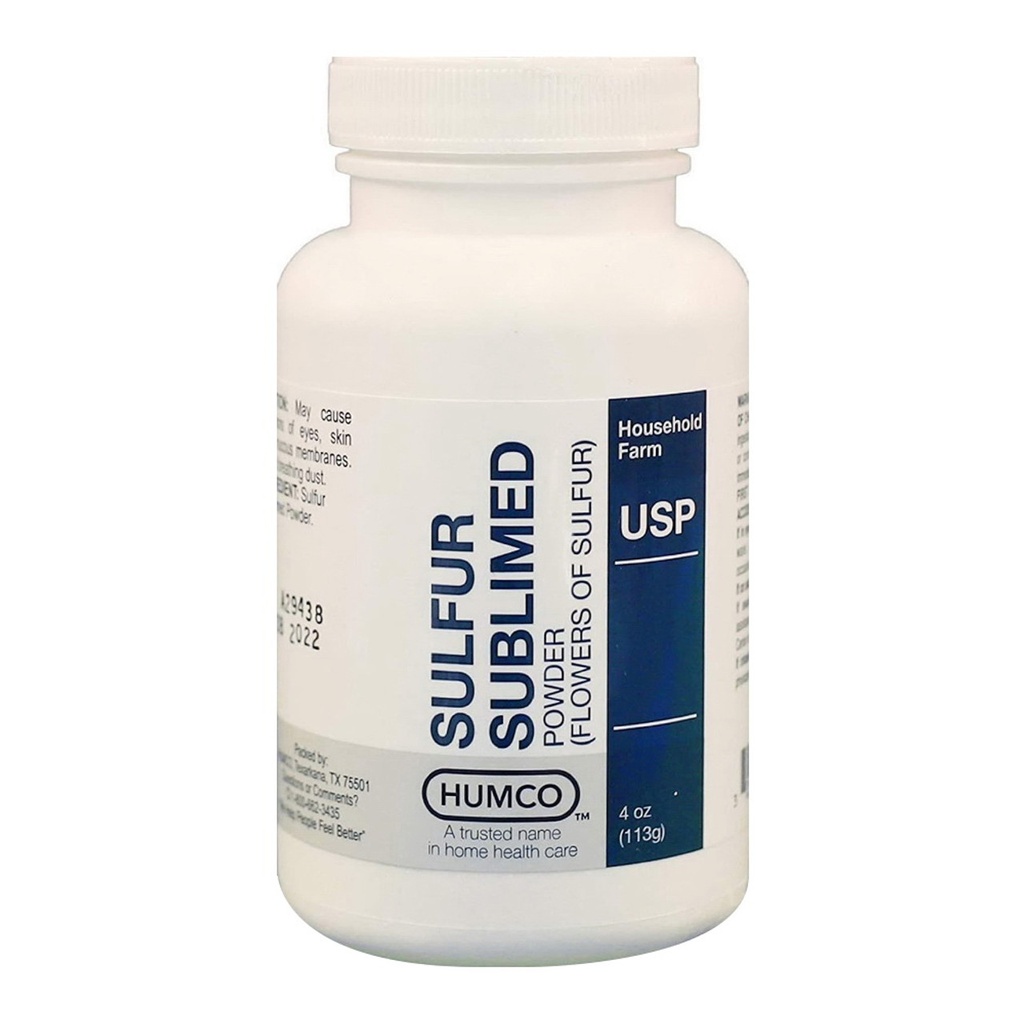 HUMCO SULPHUR POWDER 4oz /12 exp. 2/27 | PJ DISTRIBUTORS