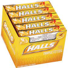 HALLS COUGH DROPS HONEY-LEMON 20-PK /BOX | PJ DISTRIBUTORS